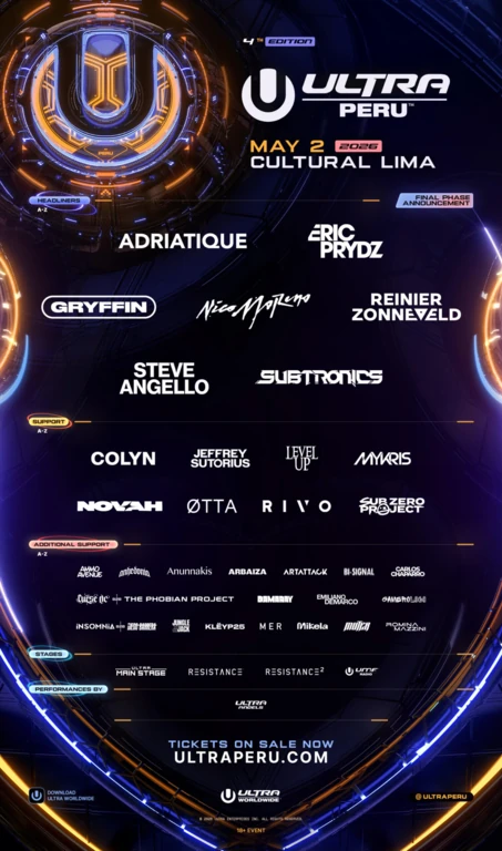 Ultra Peru 2026 Set Times & Lineup — May 2, 2026 • Humble